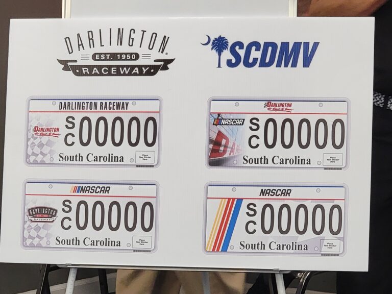 Specialty Darlington Raceway, NASCAR License Plates Available For South ...