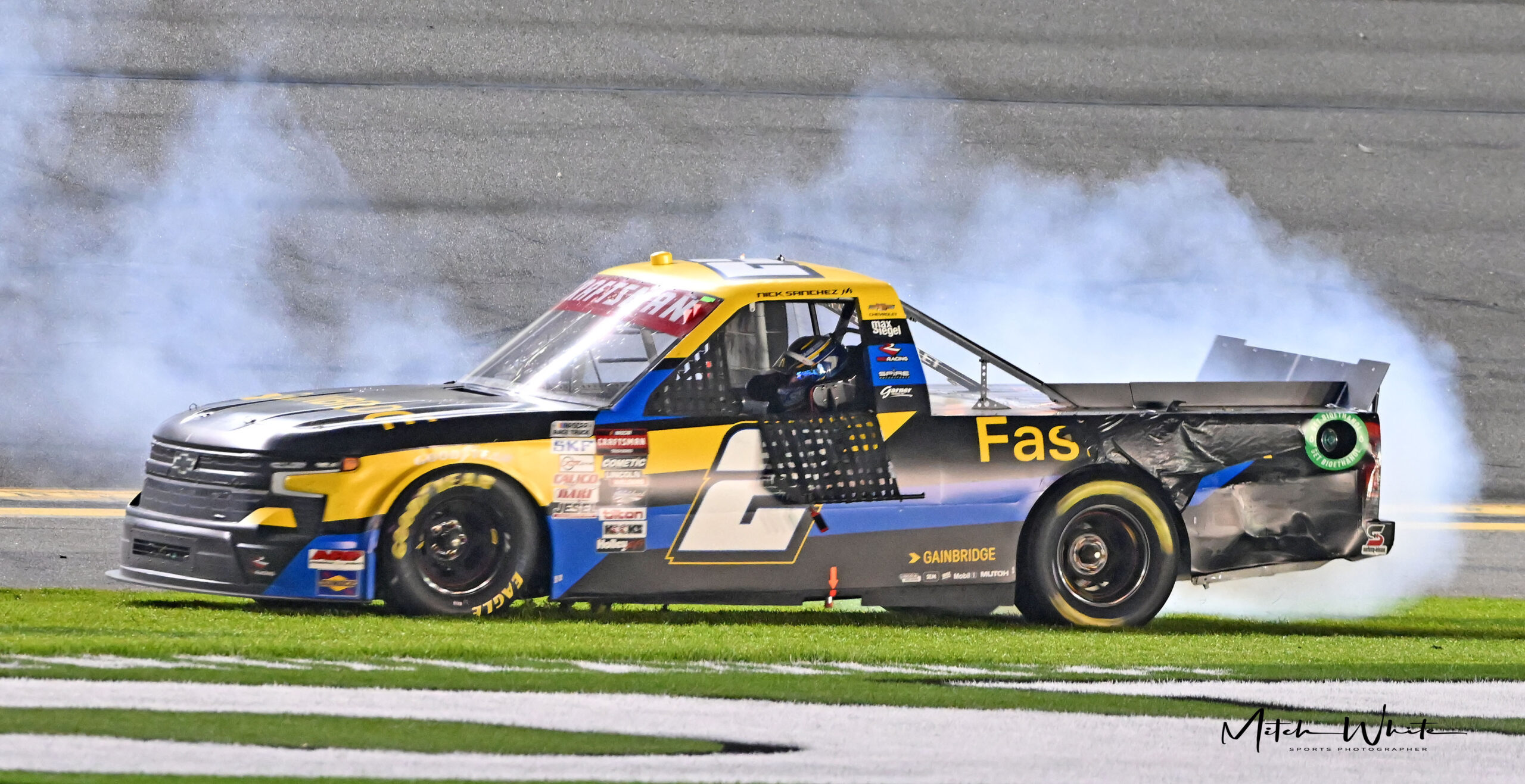 Nick Sanchez Earns First Truck Win At Daytona As Taylor Gray Flips On ...